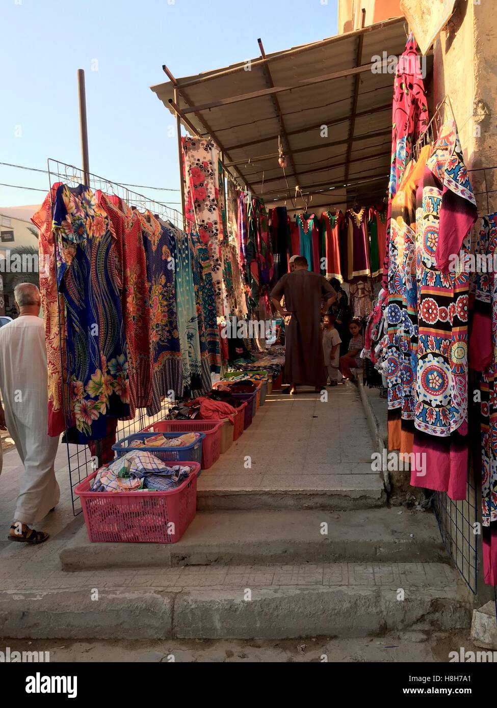 OUARGLA, ALGERIA - 30 JAN 2016: A market(souk) bazaar in touristic city Ouargla Algeria ...