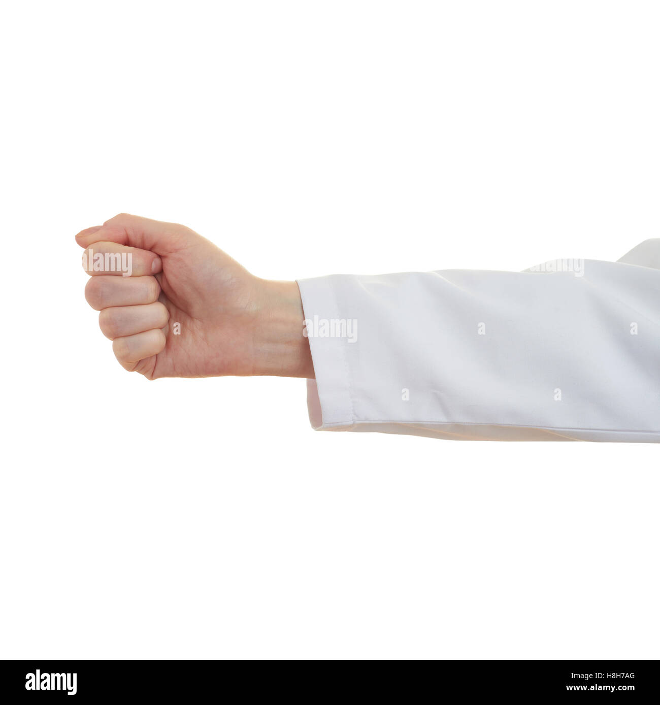 Doctor female hand over white isolated background Stock Photo - Alamy