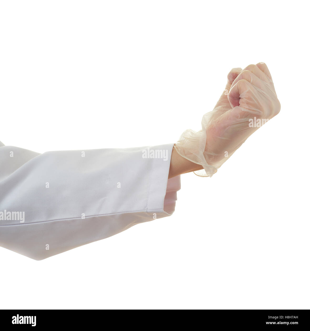 Doctor female hand over white isolated background Stock Photo - Alamy
