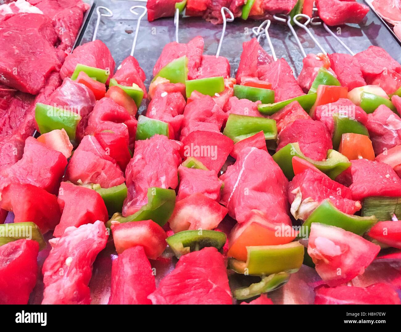 Raw Turkish Traditional Chop Steak, Meat, river, beef ready for cook at ...