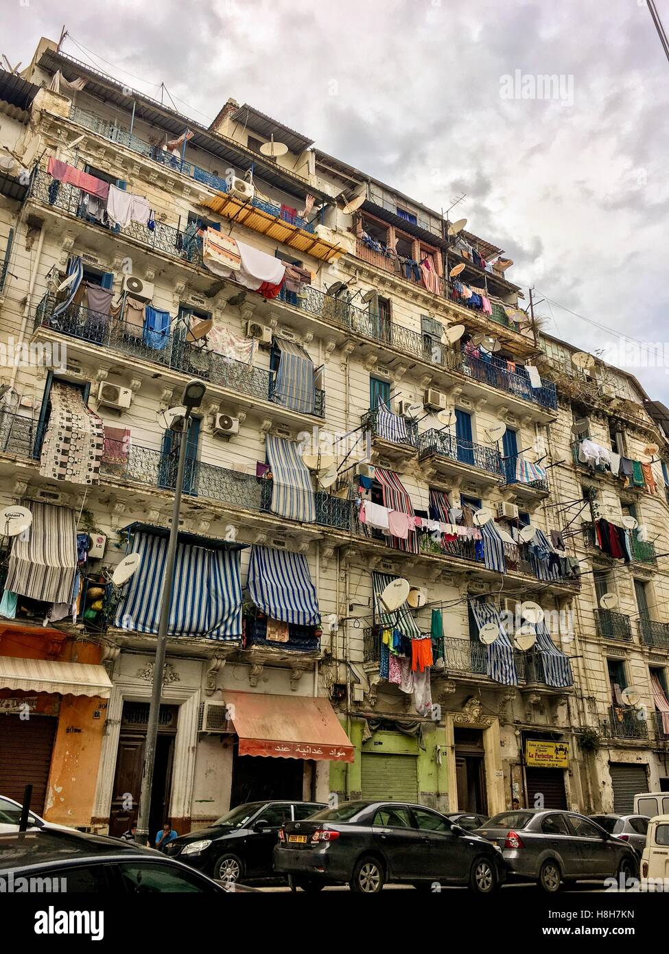 French colonial side of the city of Algiers Algeria.Modern city has ...