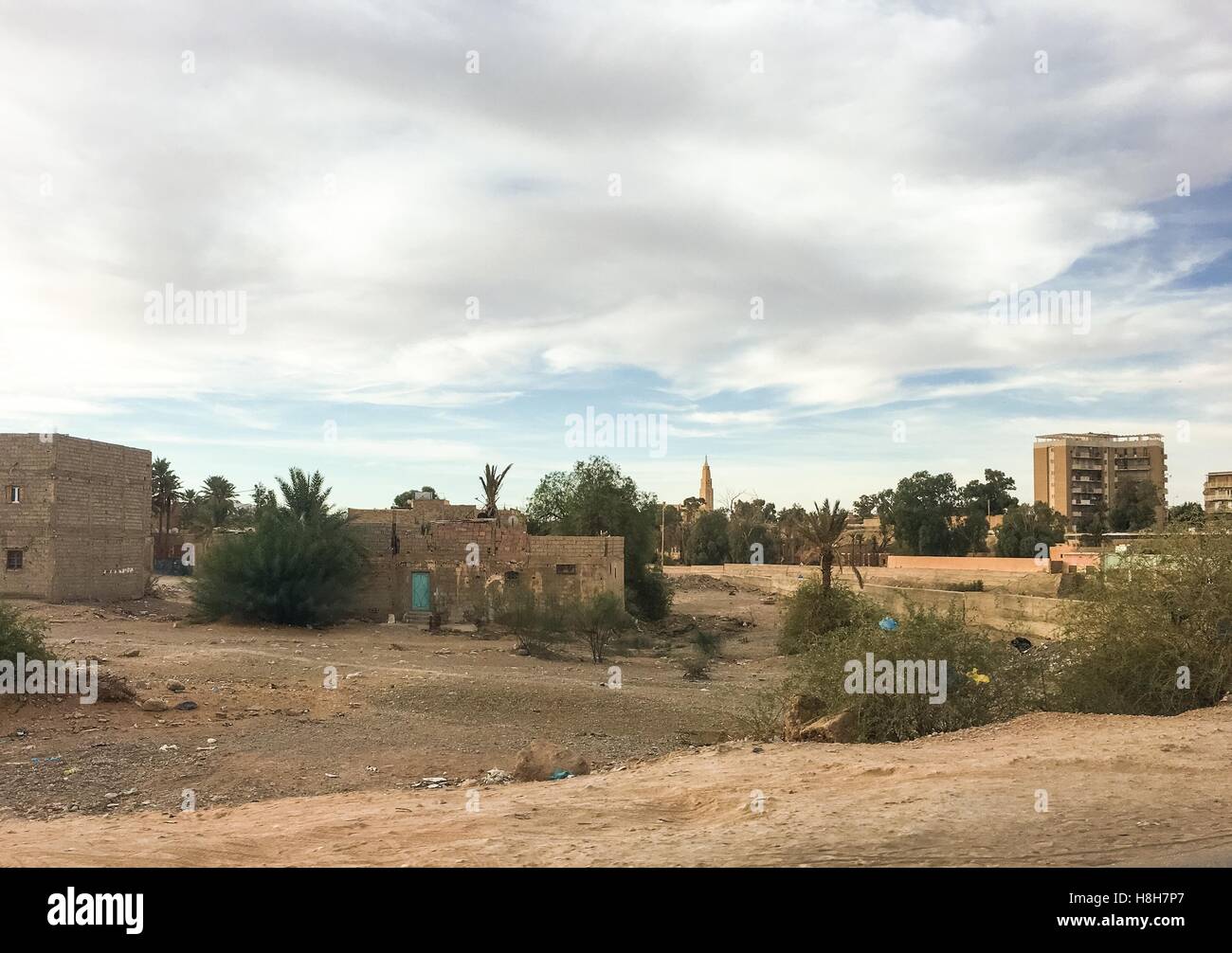 A Street view of touristic city Bechar Algeria. In the past, Bechar was ...