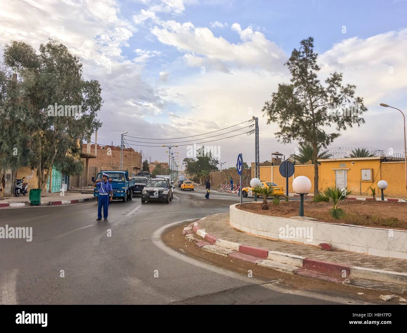 A Street view of touristic city Bechar Algeria. In the past, Bechar was ...