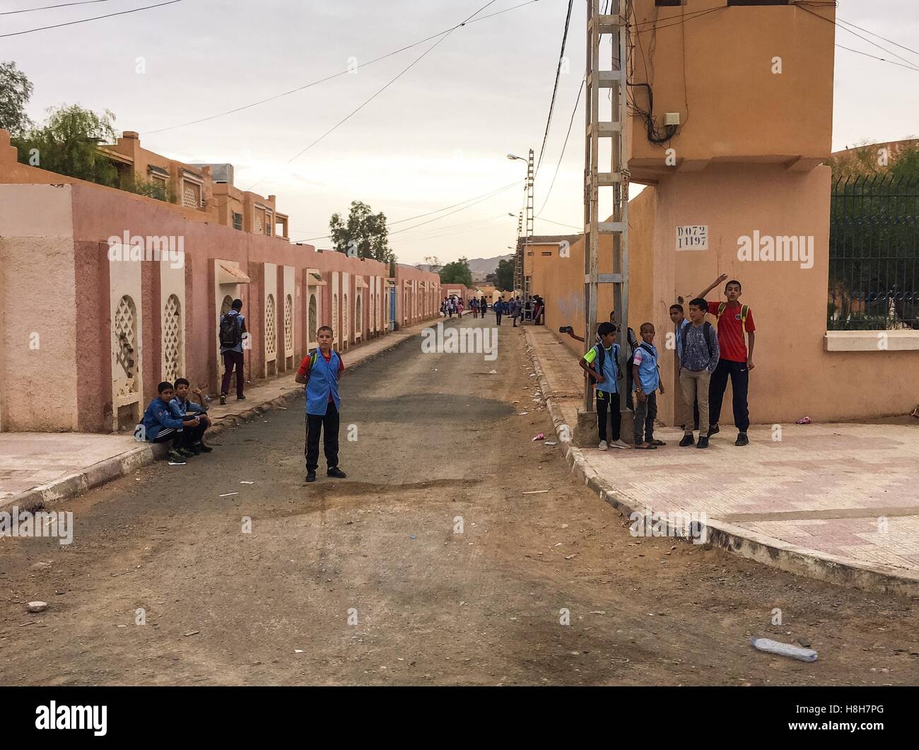 A Street view of touristic city Bechar Algeria. In the past, Bechar was ...