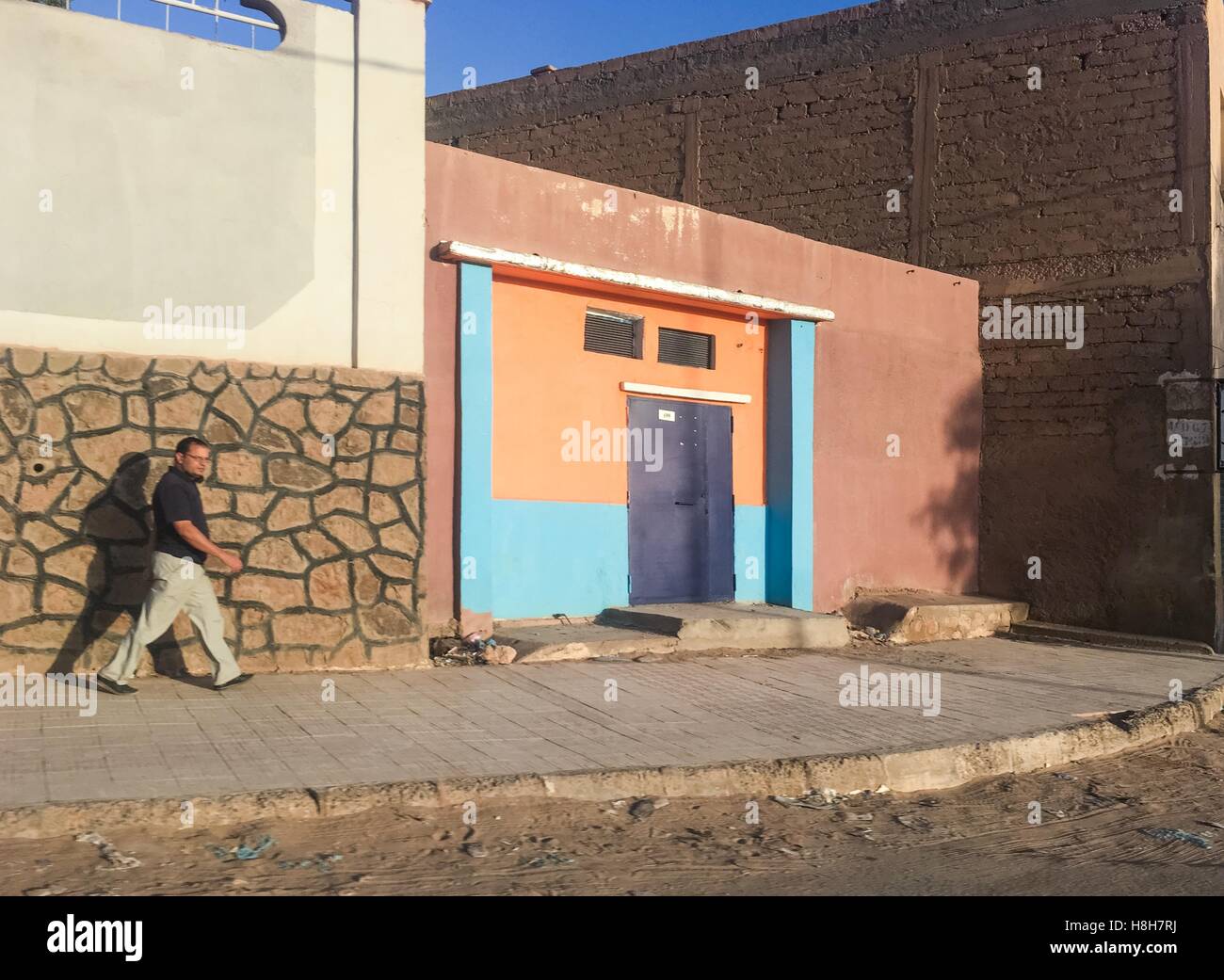A Street view of touristic city Bechar Algeria. In the past, Bechar was ...