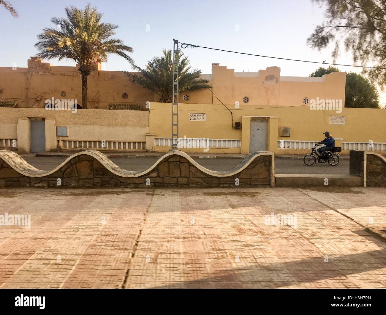 A Street view of touristic city Bechar Algeria. In the past, Bechar was ...