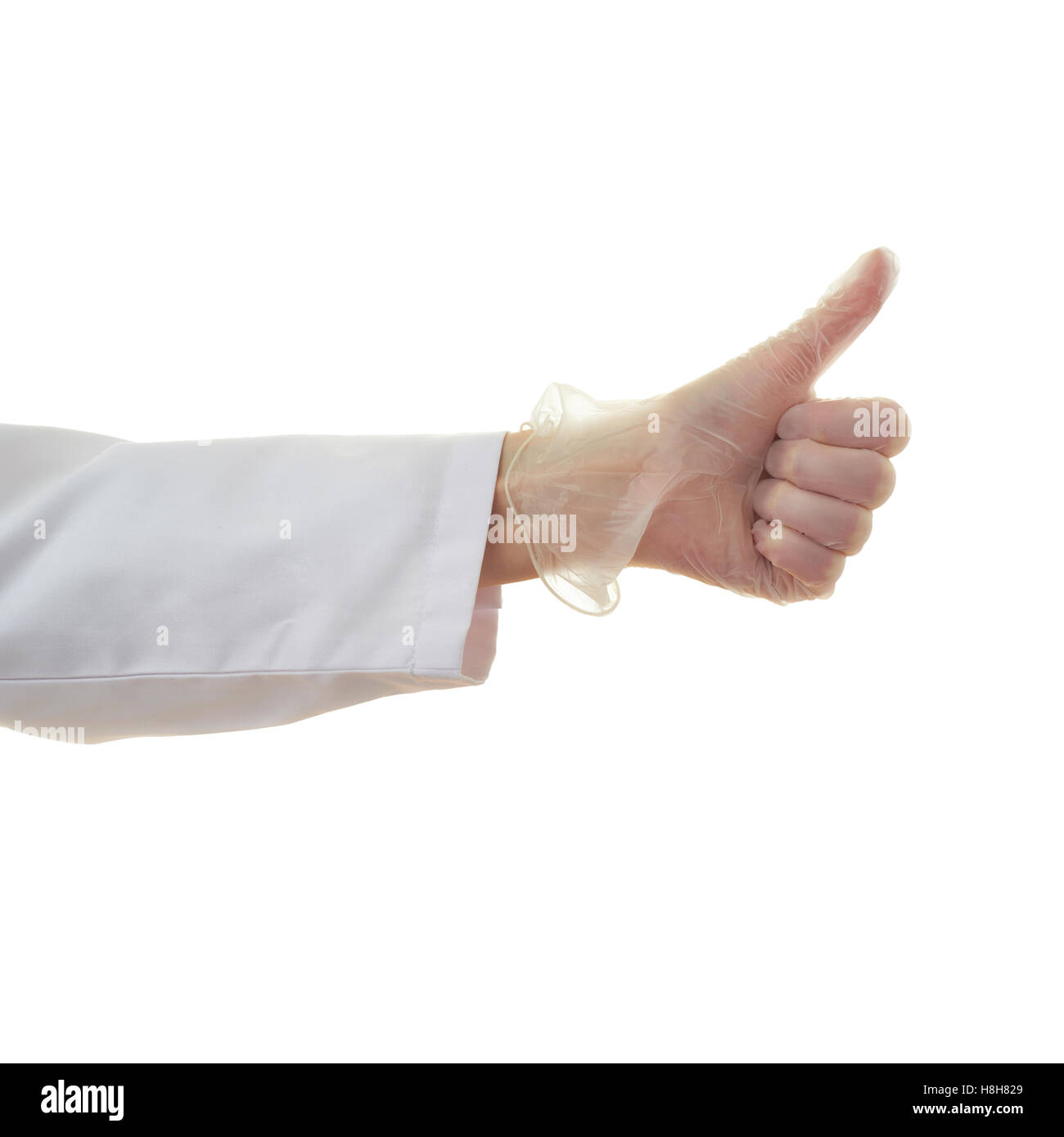Doctor female hand over white isolated background Stock Photo - Alamy