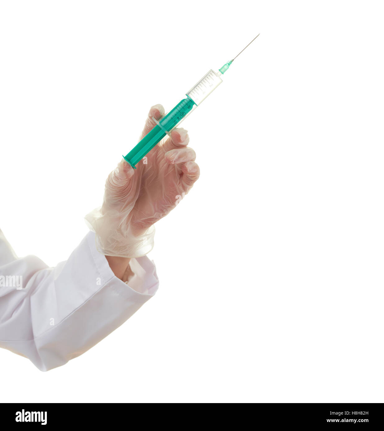 Doctor female hand over white isolated background Stock Photo - Alamy