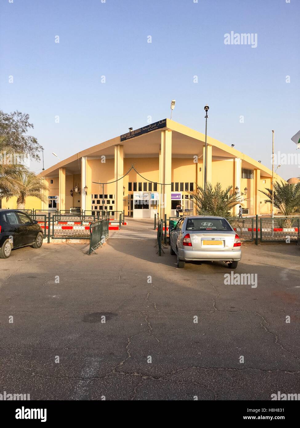 OUARGLA, ALGERIA - SEP 1, 2016: Exterior view of Ouargla domestic ...