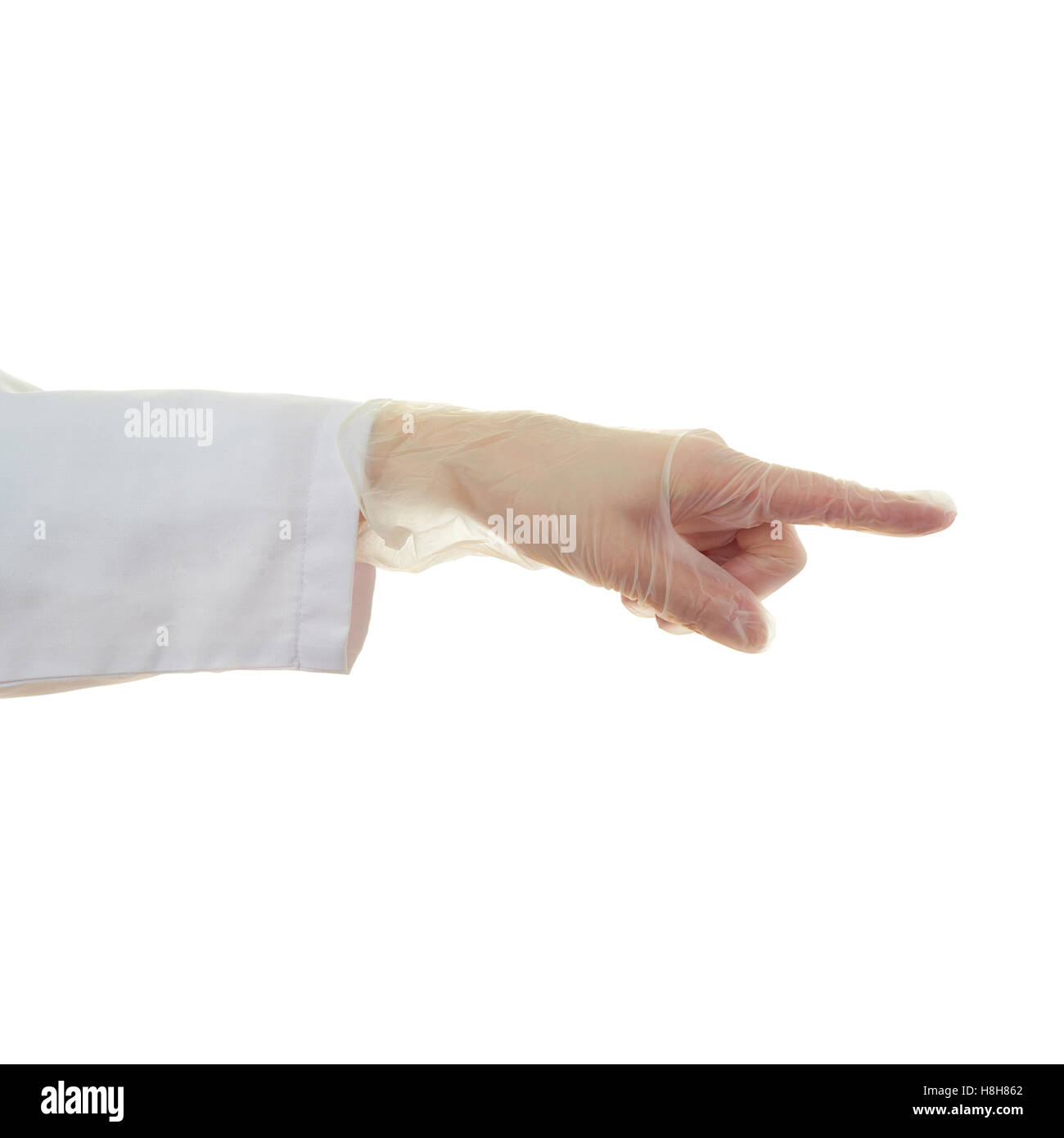 Doctor female hand over white isolated background Stock Photo - Alamy