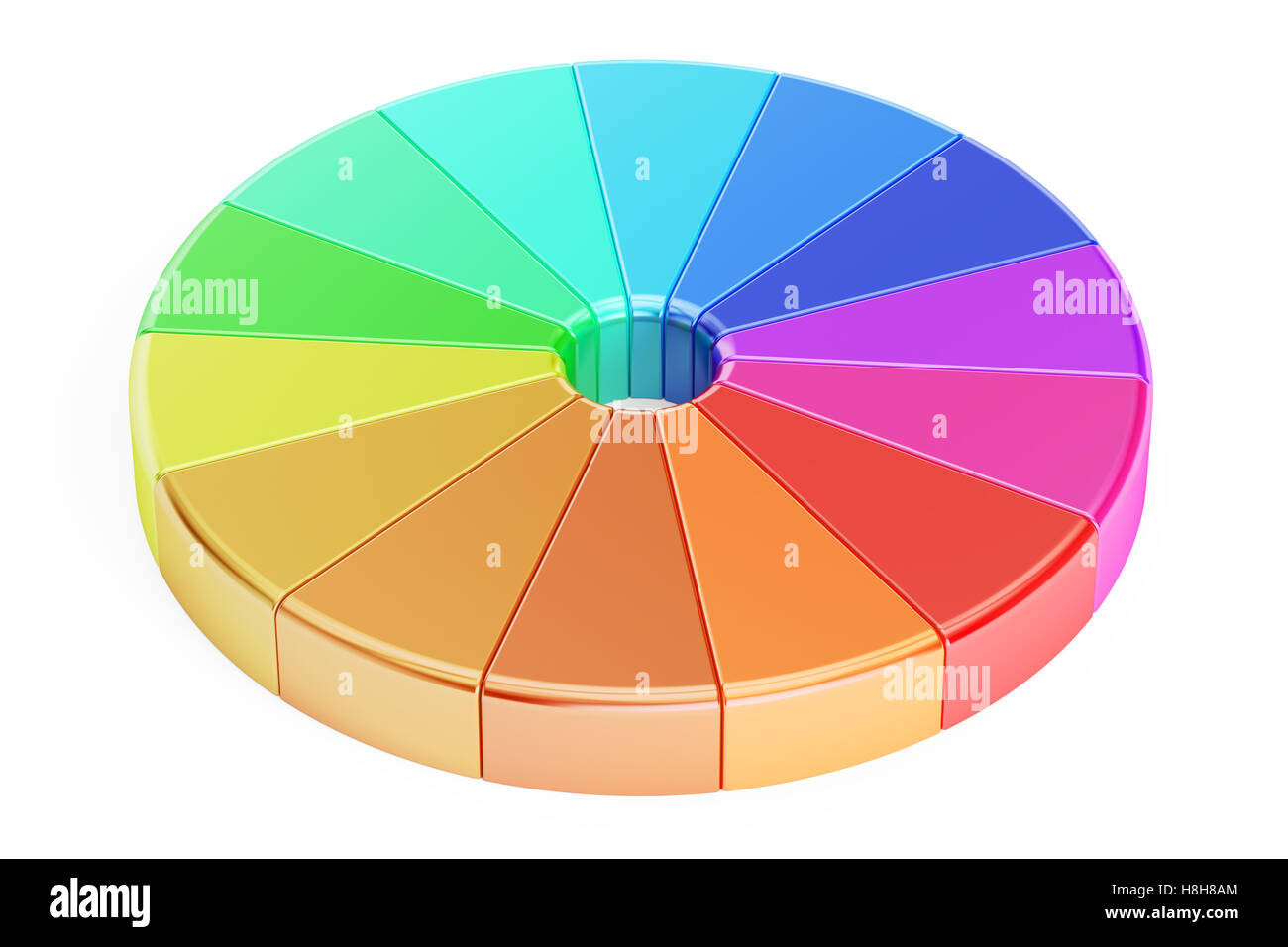 Circle colored palette, 3D rendering isolated on white background Stock ...
