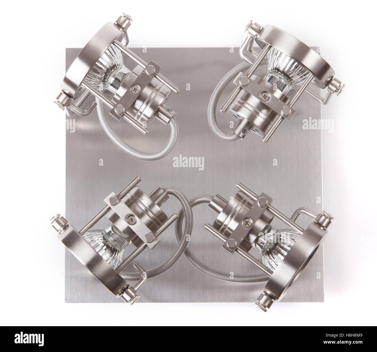 aluminium ceiling light isolated on a white background Stock Photo - Alamy