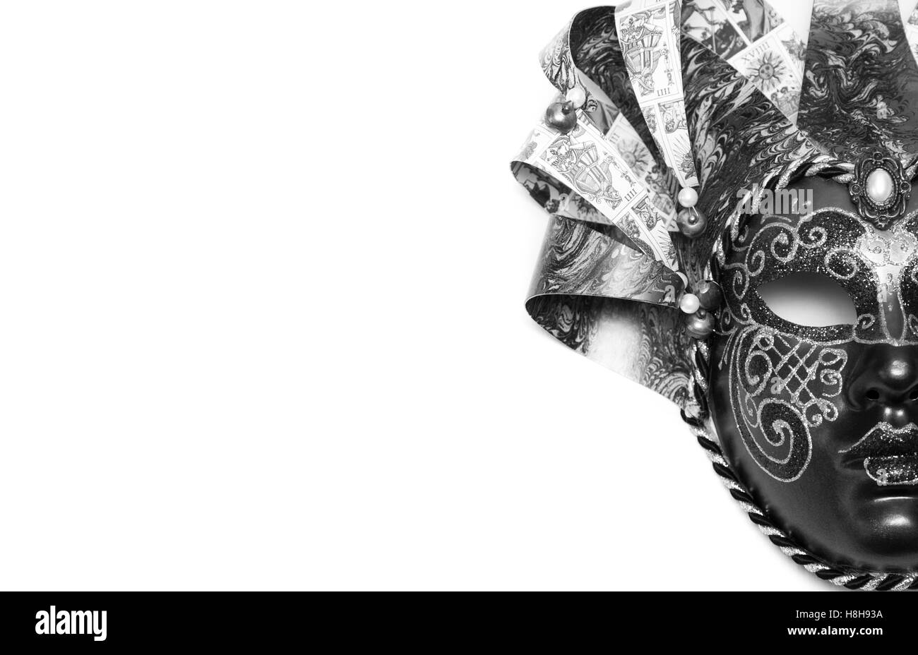 Venetian mask woman Black and White Stock Photos & Images - Alamy