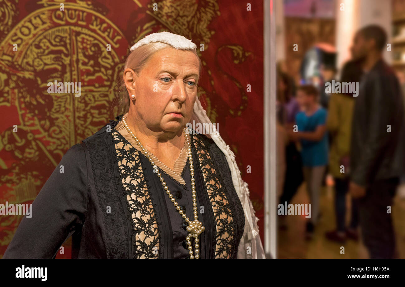 London, the UK - May 2016: wax figure in Madame Tussaud's Museum Stock ...
