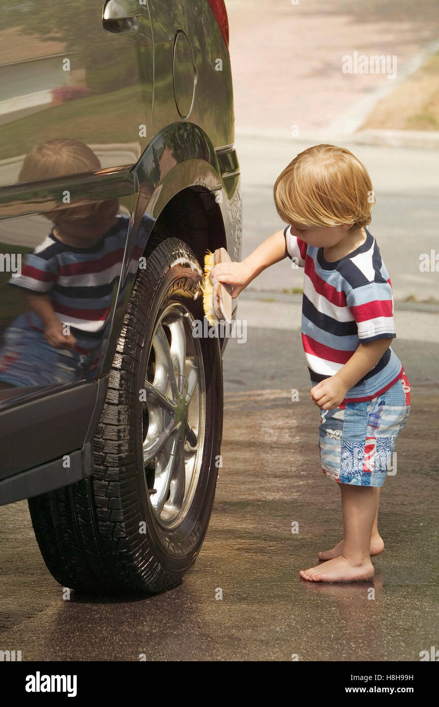 Boy Feet Car High Resolution Stock Photography and Images - Alamy