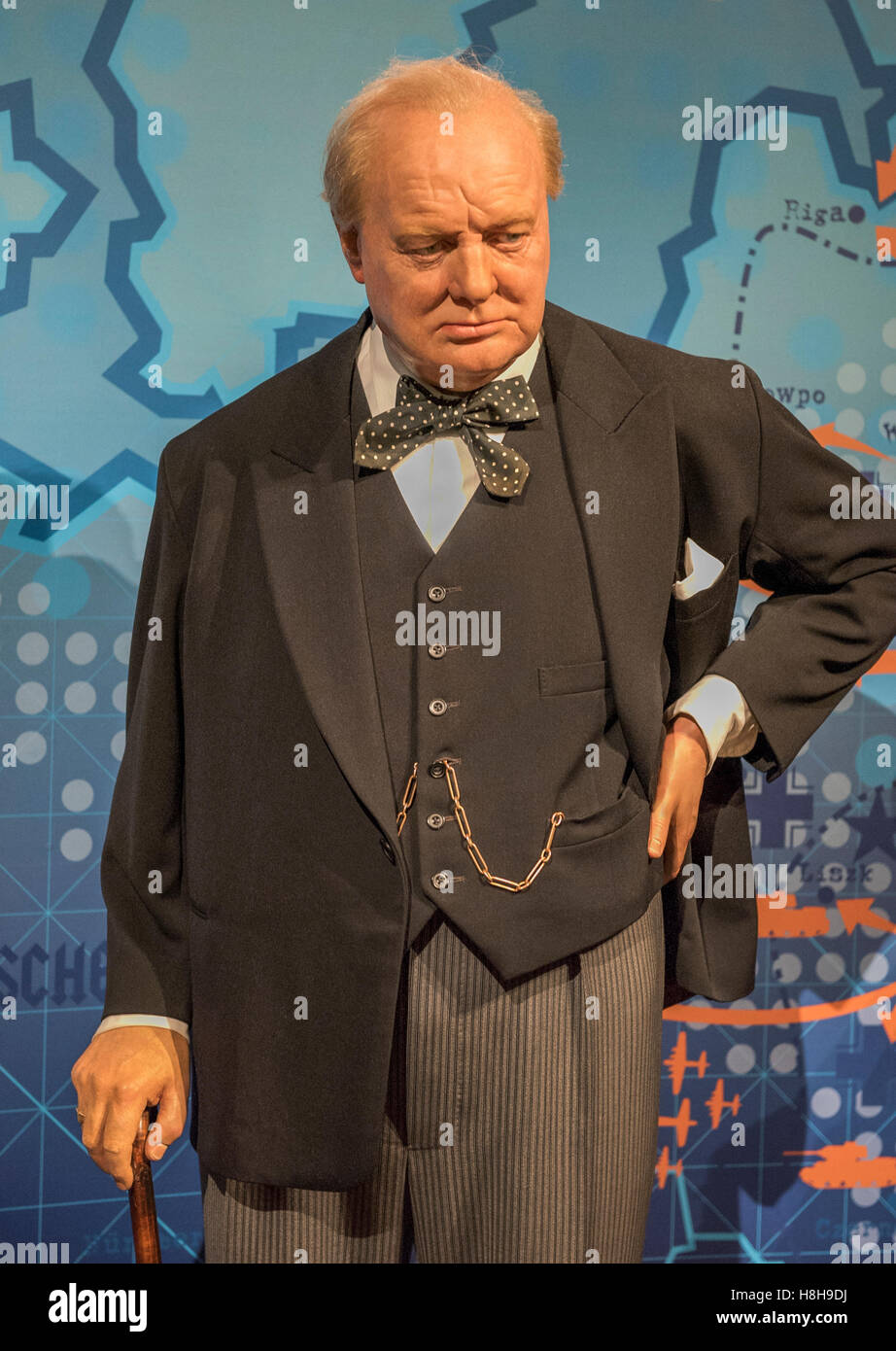 London, the UK - May 2016: wax figure in Madame Tussaud's Museum Stock ...