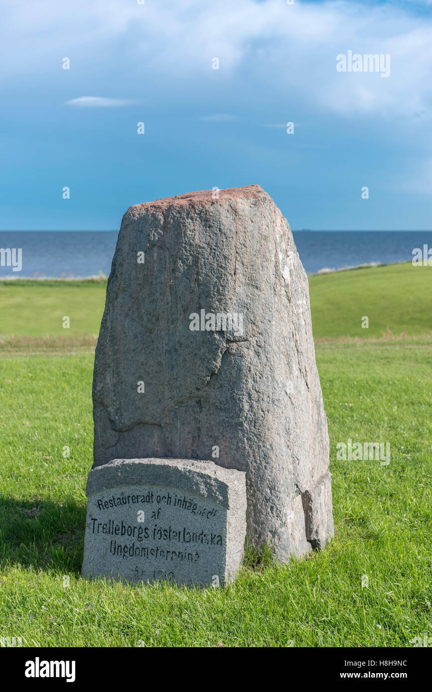 Erratic block near Stavsten, labeled by Carl von Linne 1749, historical ...