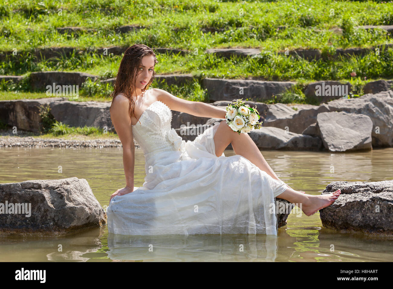 She is happy! Stock Photo - Alamy
