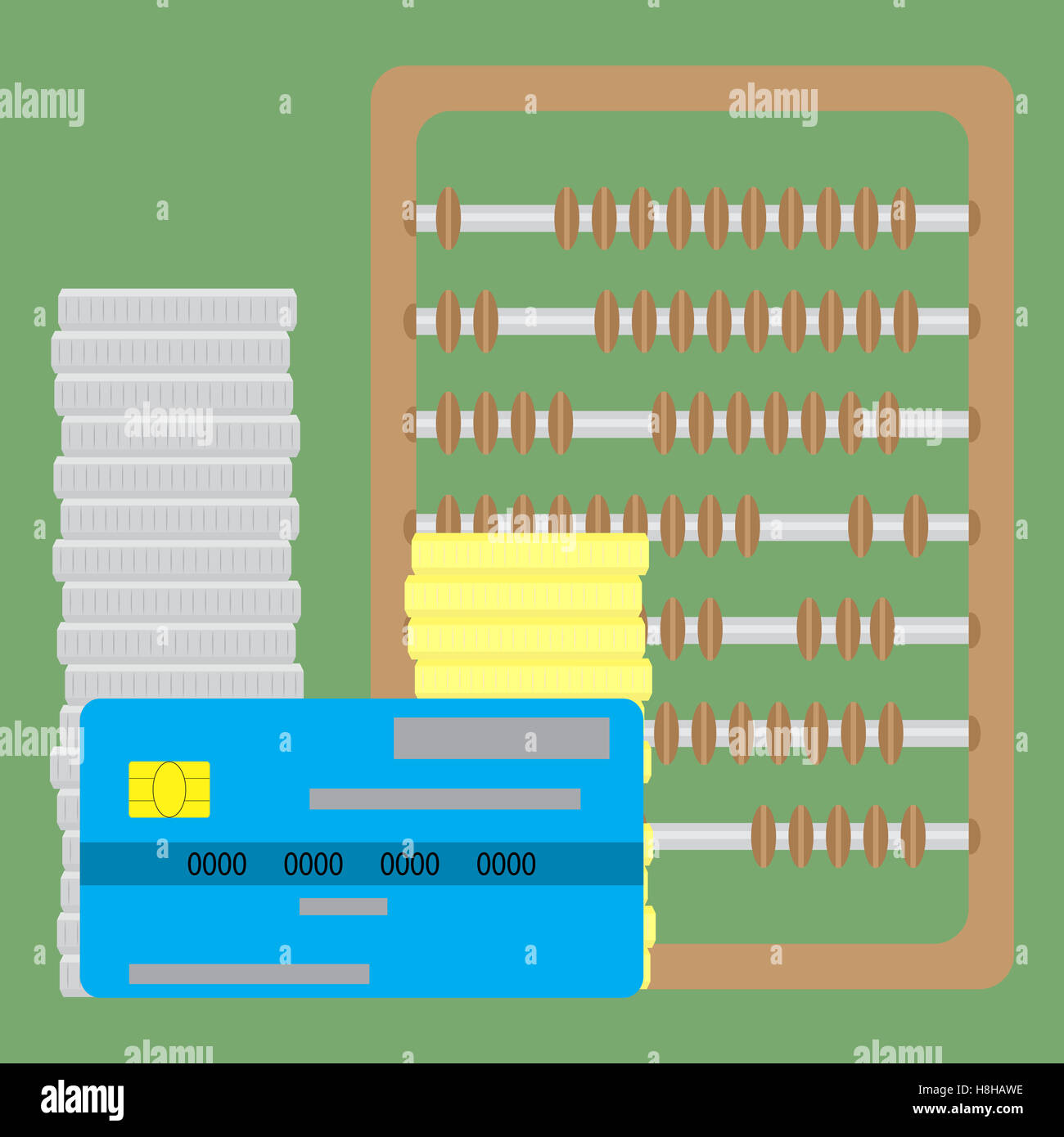 Count money balance. Money counting, vector counting money stack ...