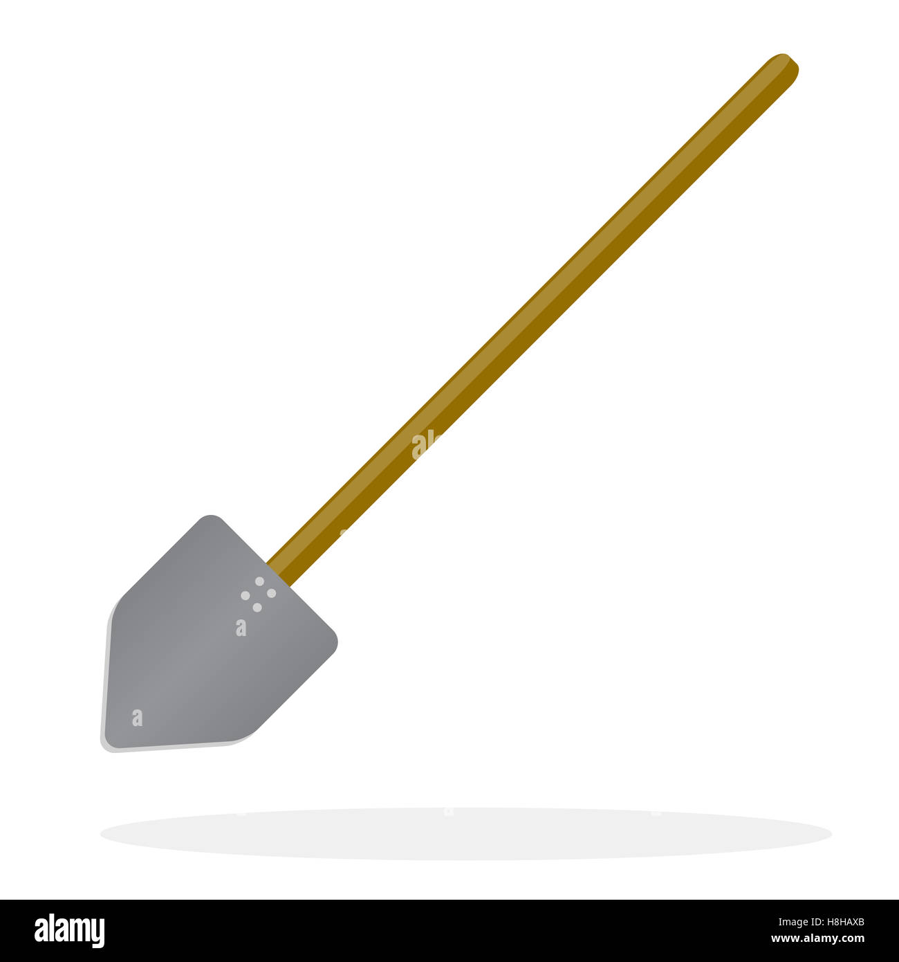 Shovel flat design. Snow shovel icon and digging sign, vector ...