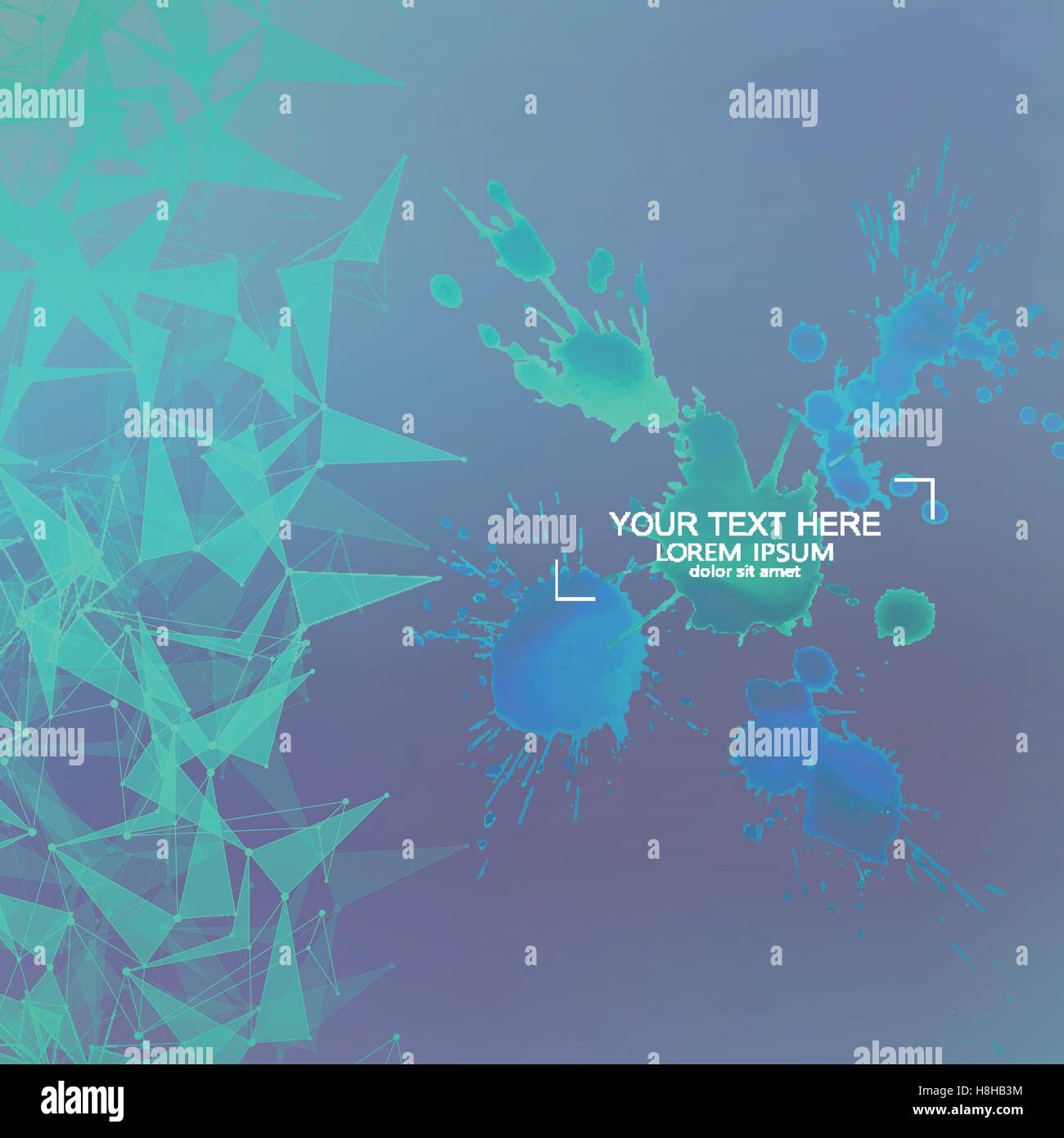 Polygonal Abstract Background Low Poly Molecule And Communication With Connected Dots Lines