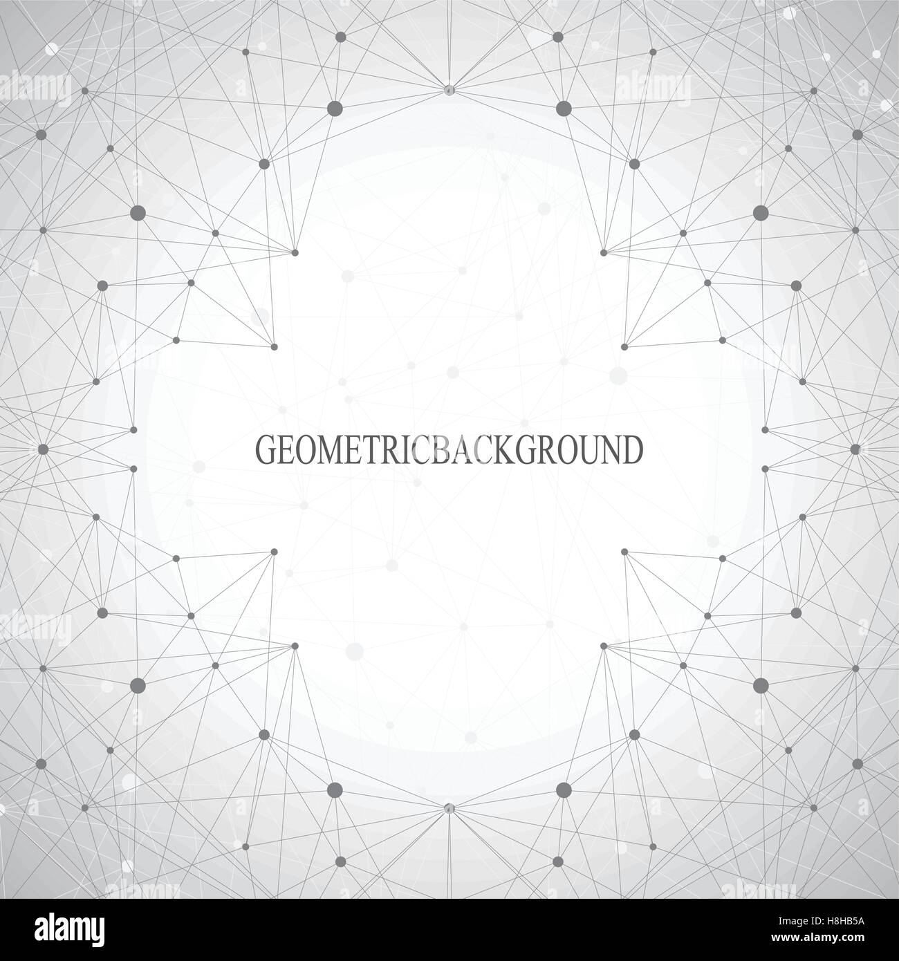 Geometric gray background molecule and communication Stock Vector Image ...