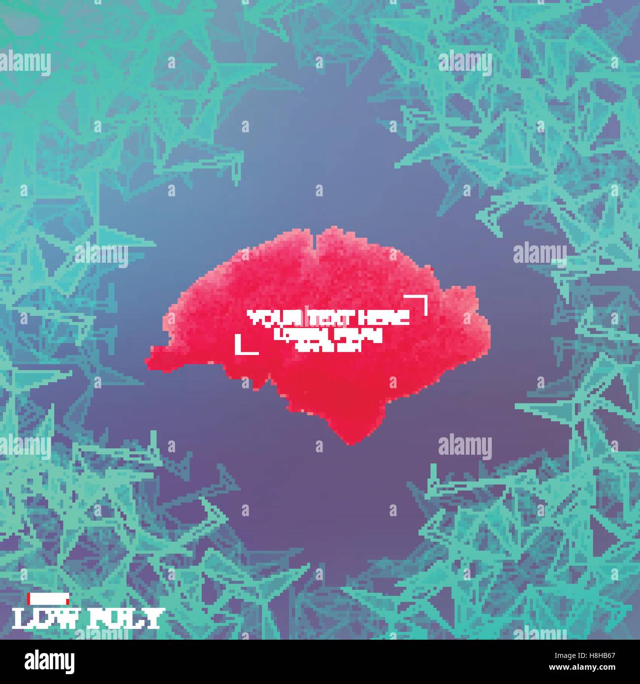 Polygonal Abstract Background Low Poly Molecule And Communication With Connected Dots Lines