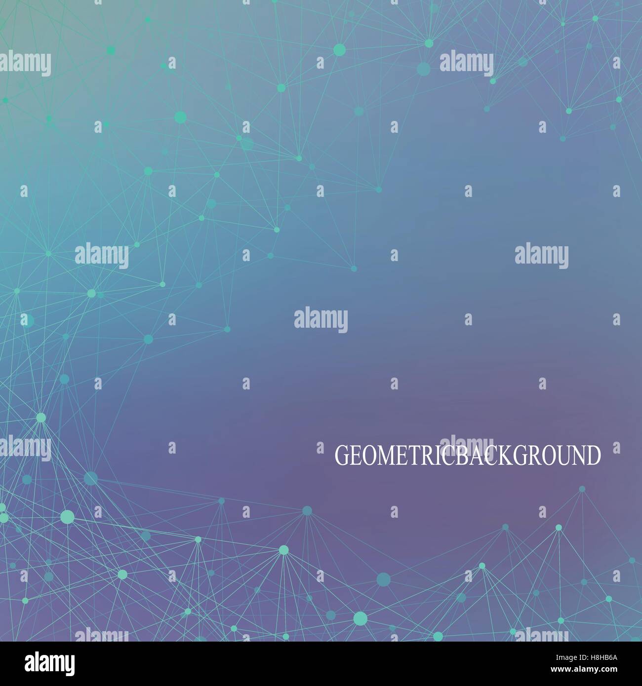 Graphic Background Molecule And Communication Connected Lines With Dots Vector Illustration