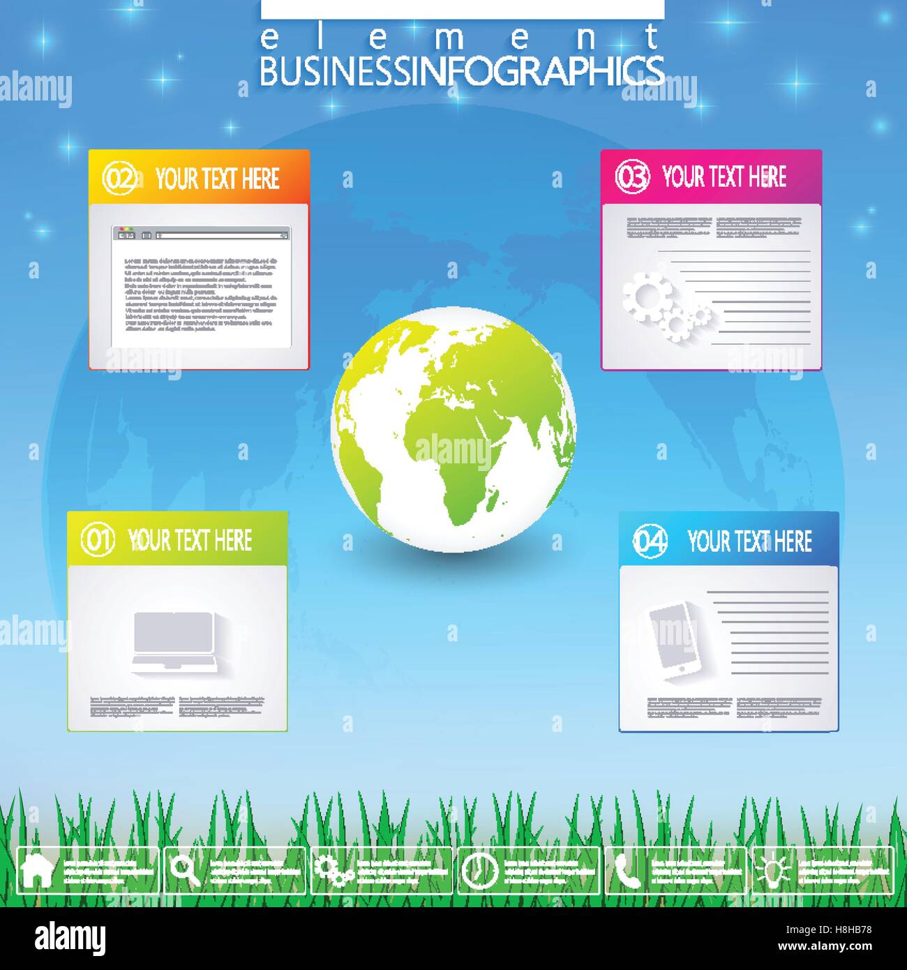 Modern infographic business template Stock Vector Image & Art - Alamy