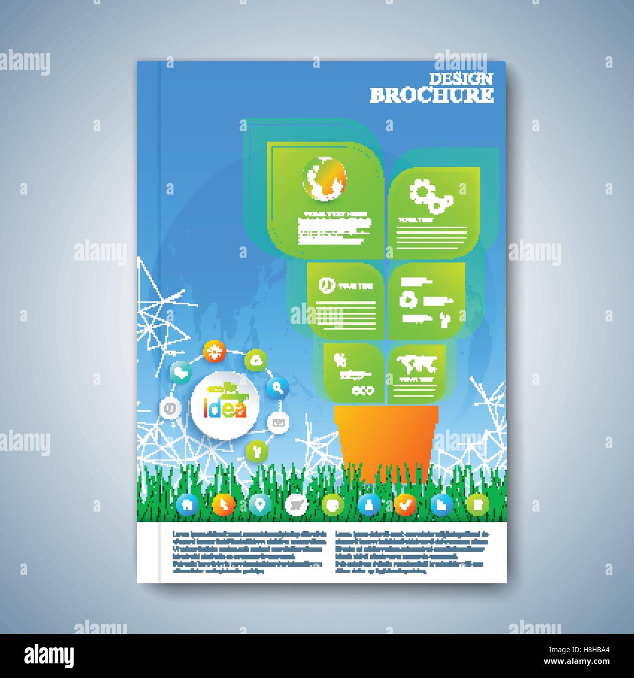 Modern template layout brochure, magazine, flyer, booklet, cover or ...