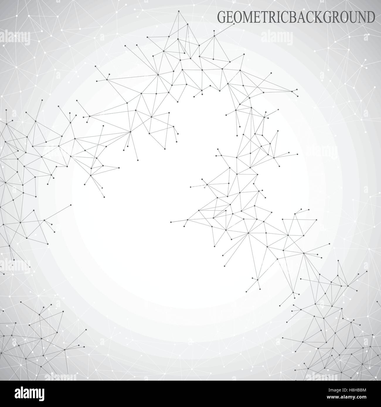 Grey graphic background dots with connections for your design. Vector ...