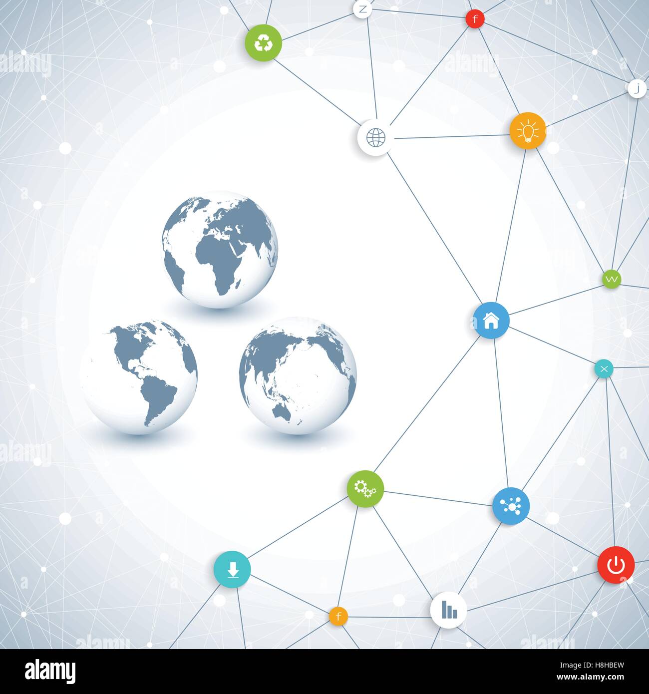 Modern infographic network template with place for your text. Can be ...
