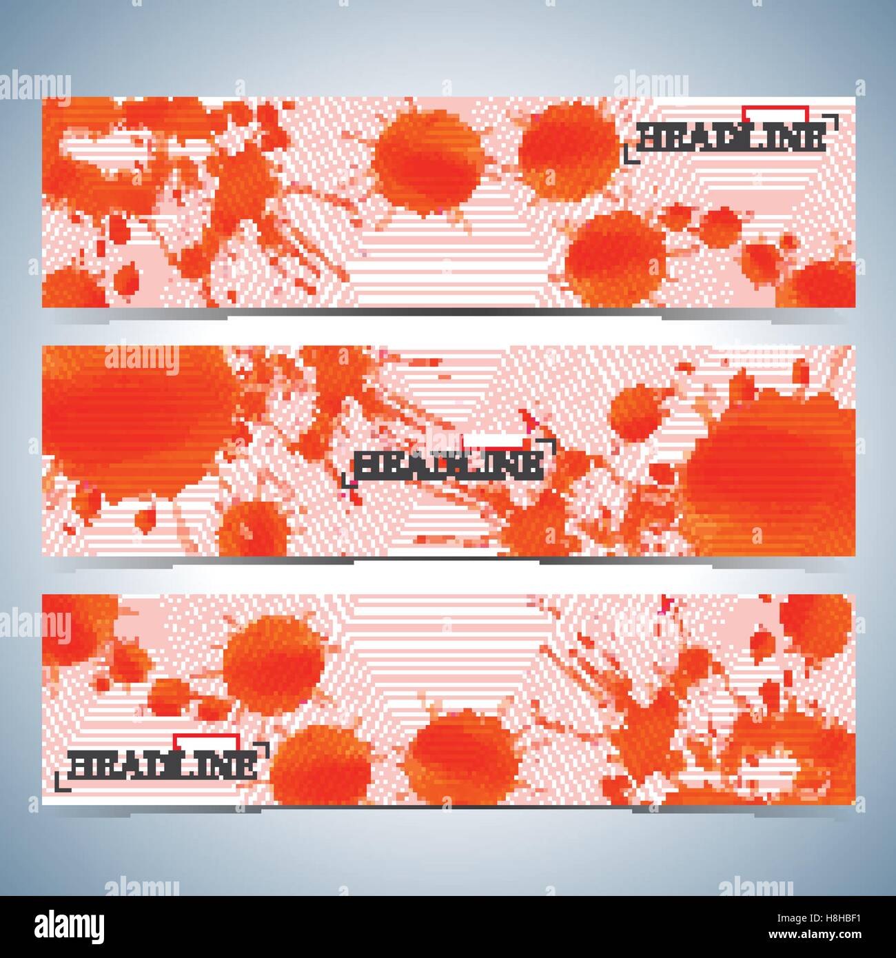 Set of watercolor horizontal backgrounds. Modern page website design ...