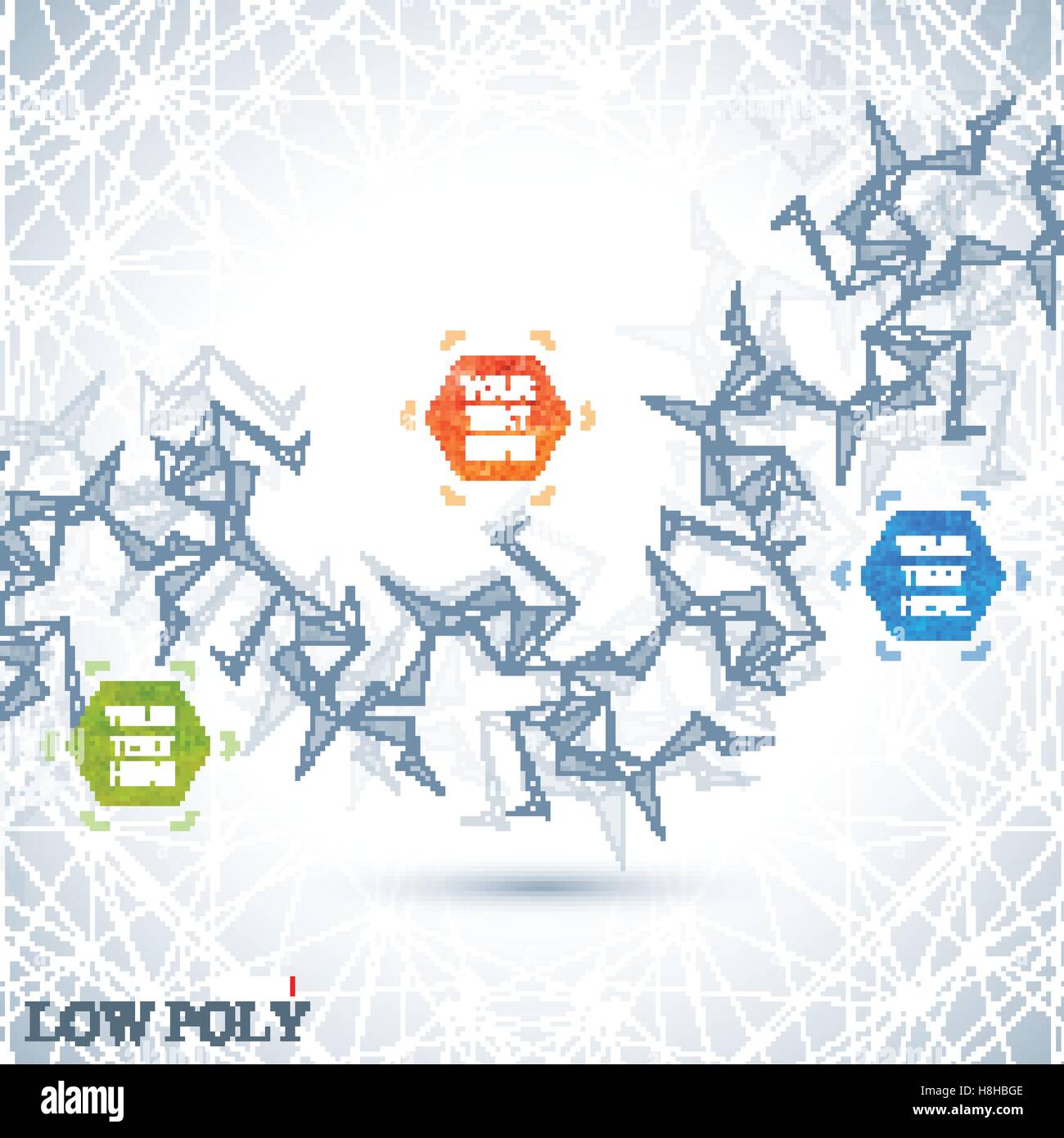 Polygonal Abstract Background Low Poly Molecule And Communication With Connected Dots Lines