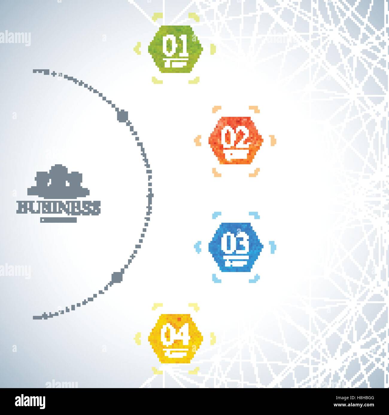 Modern infographic network template . Business concept with 4 options ...
