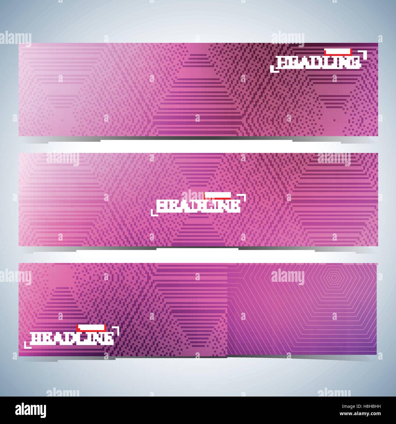 Set of horizontal multicolored backgrounds for your design. Modern ...