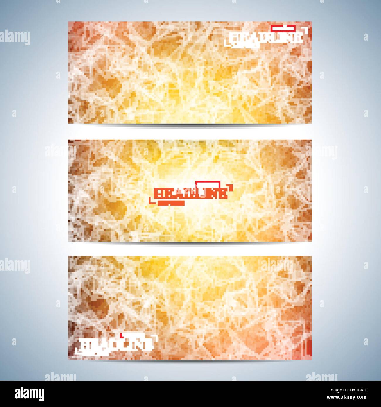 Set of polygonal horizontal backgrounds. Modern page website design ...