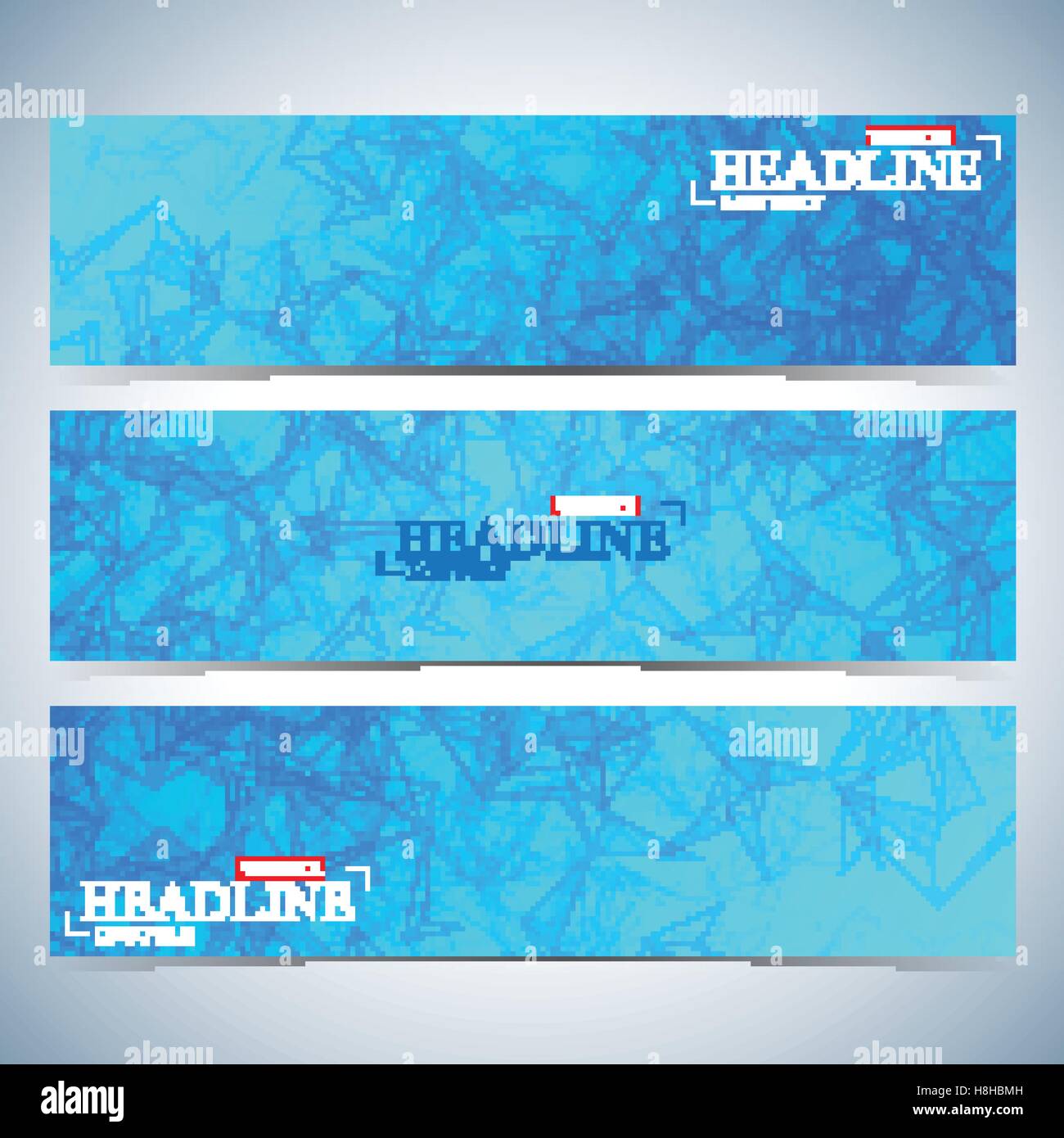 Set of polygonal horizontal backgrounds. Modern page website design ...