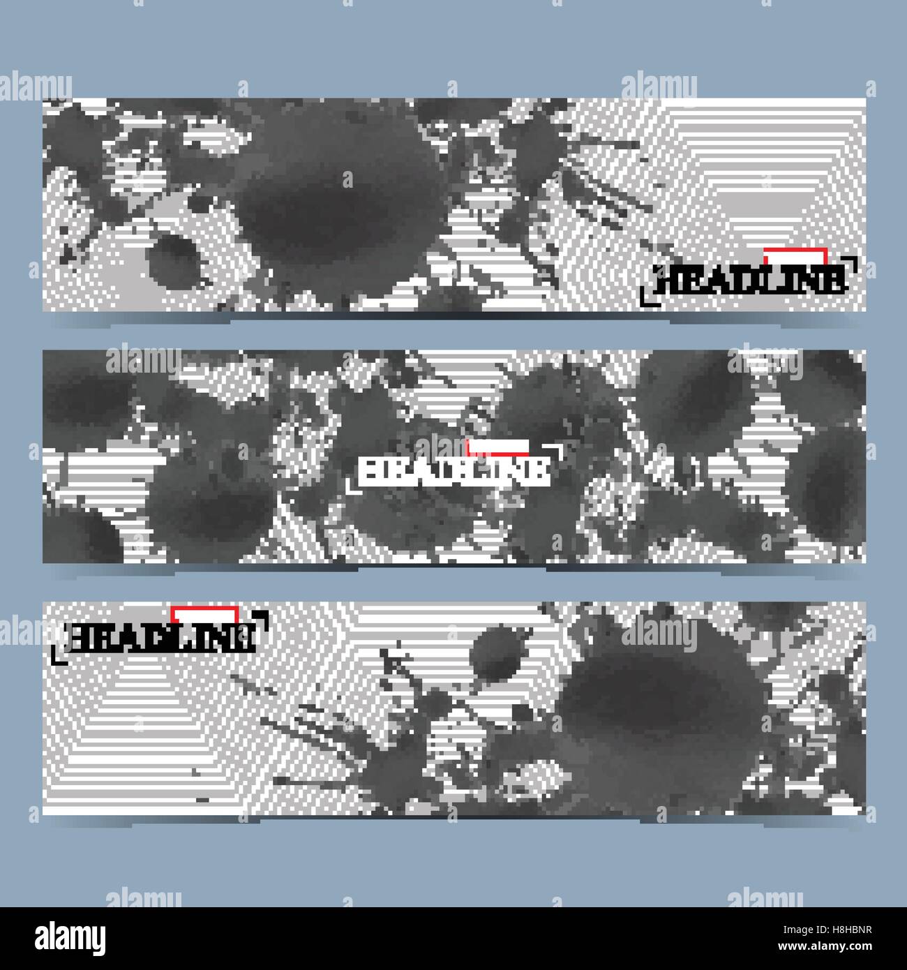 Set of watercolor horizontal backgrounds. Modern page website design ...