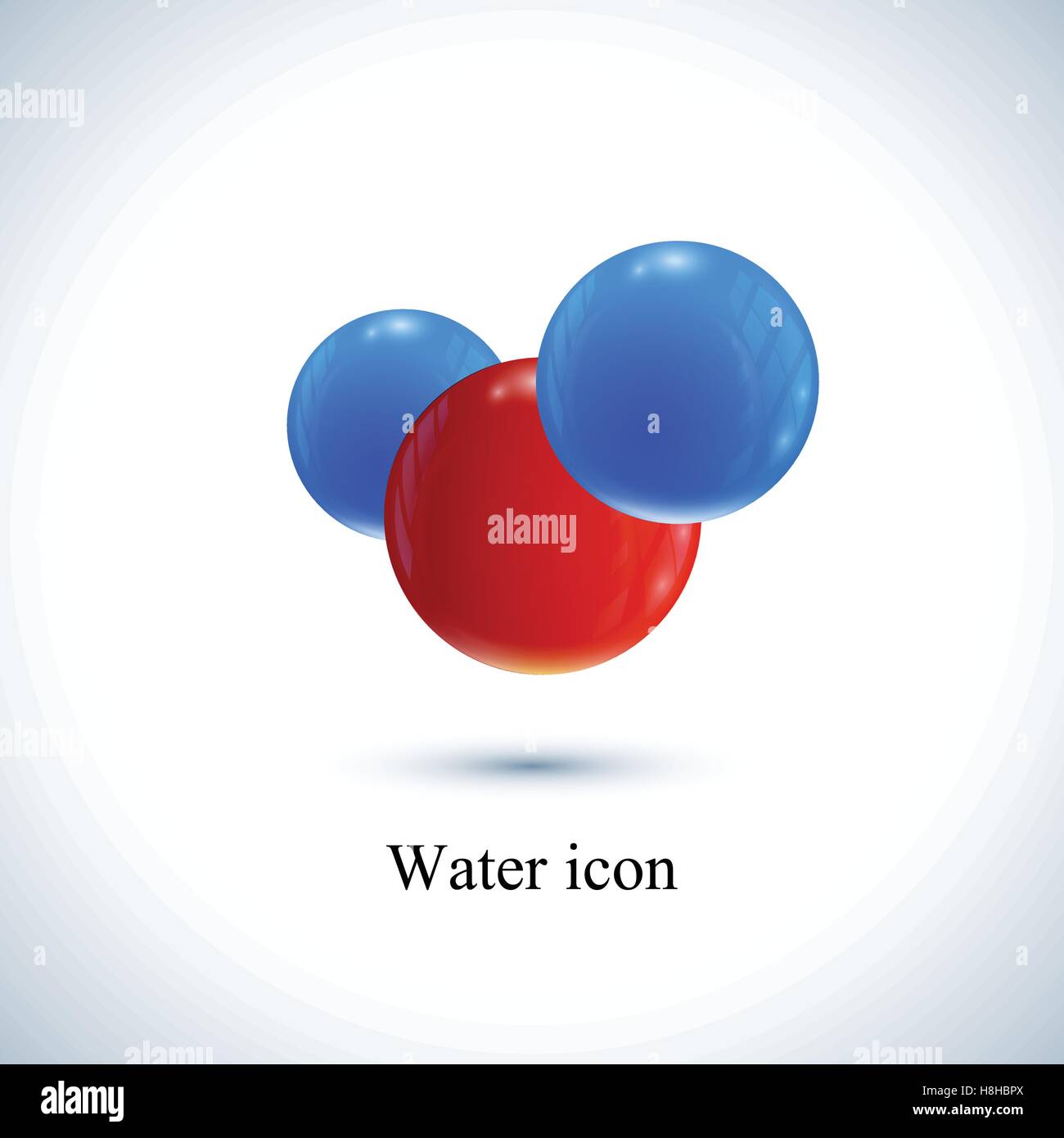 Vector template water icon . Molecule for medicine, science, technology ...