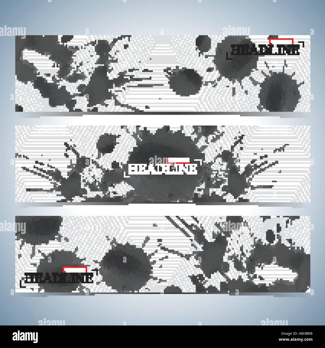 Set of watercolor horizontal backgrounds. Modern page website design ...