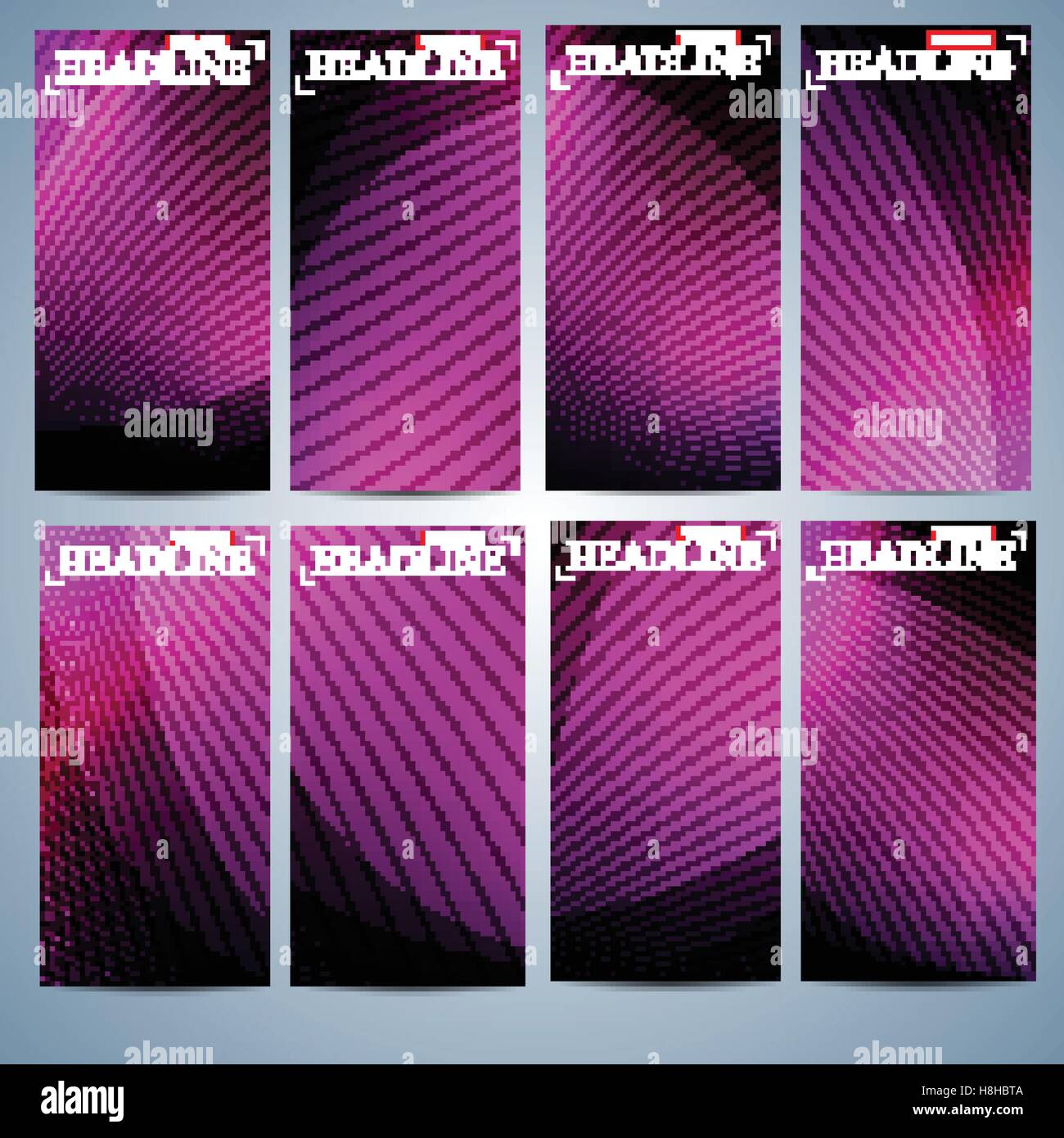 Big set of multicolored vertical backgrounds. Modern page website ...