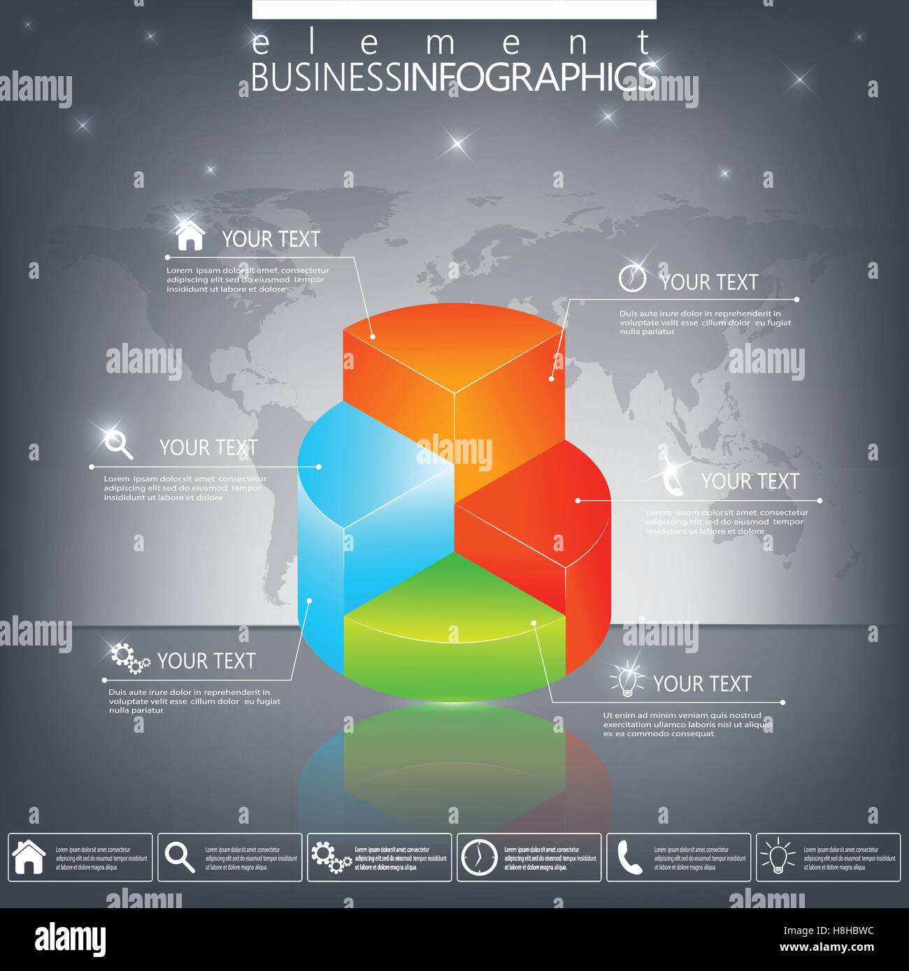 Modern 3d vector infographic template . Can be used in the workflow ...