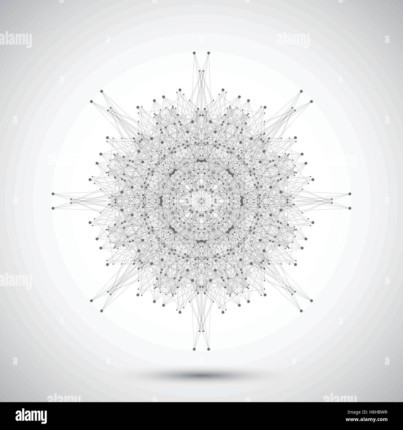 Geometric Abstract Form With Connected Lines And Dots Vector Illustration Stock Vector Image