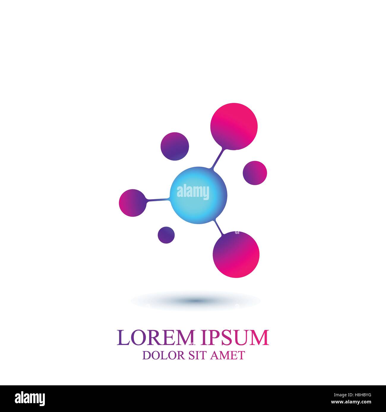 Modern logotype icon dna and molecule. Vector template for medicine ...