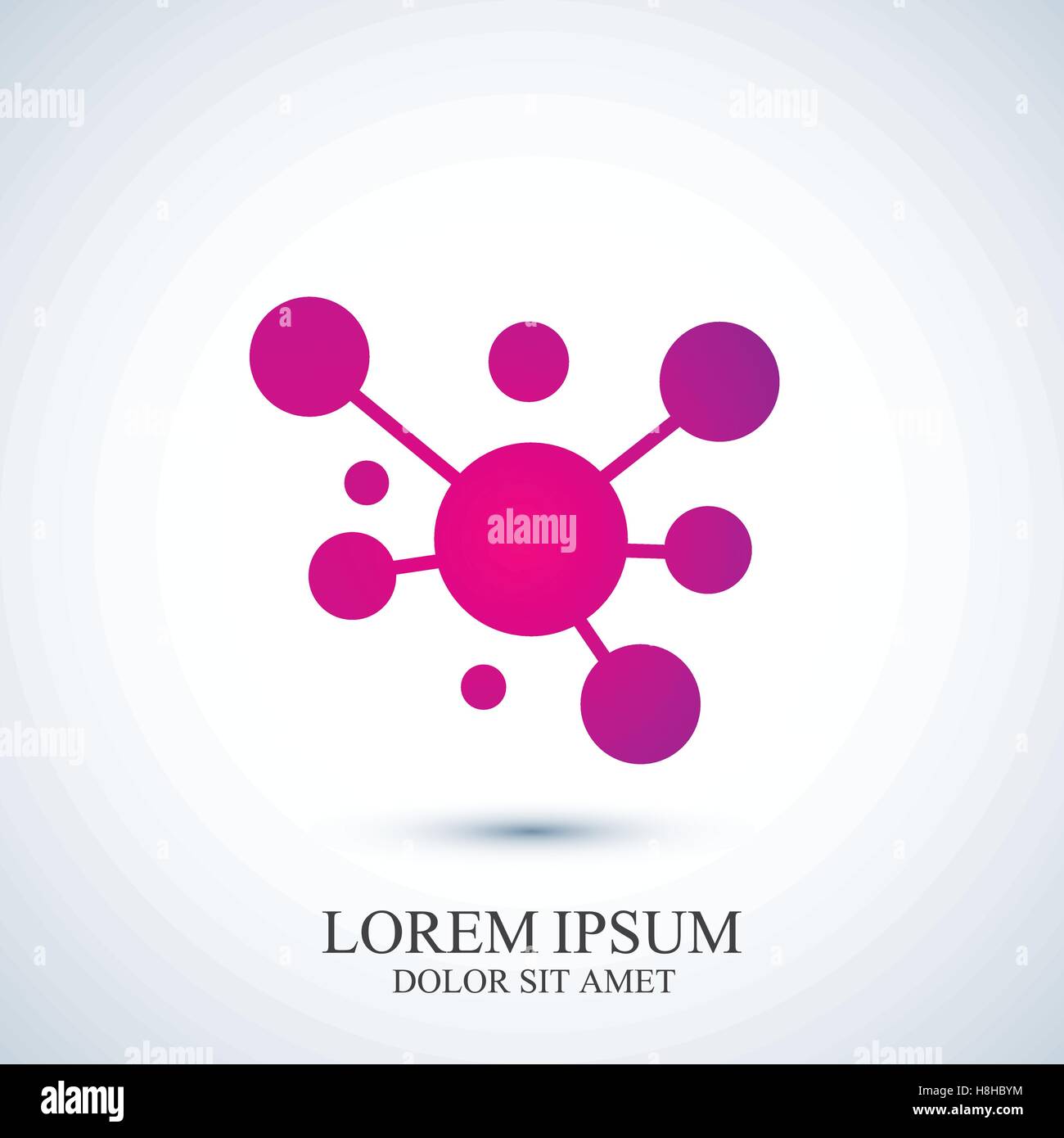 Modern icon dna and molecule. Vector template for medicine, science ...