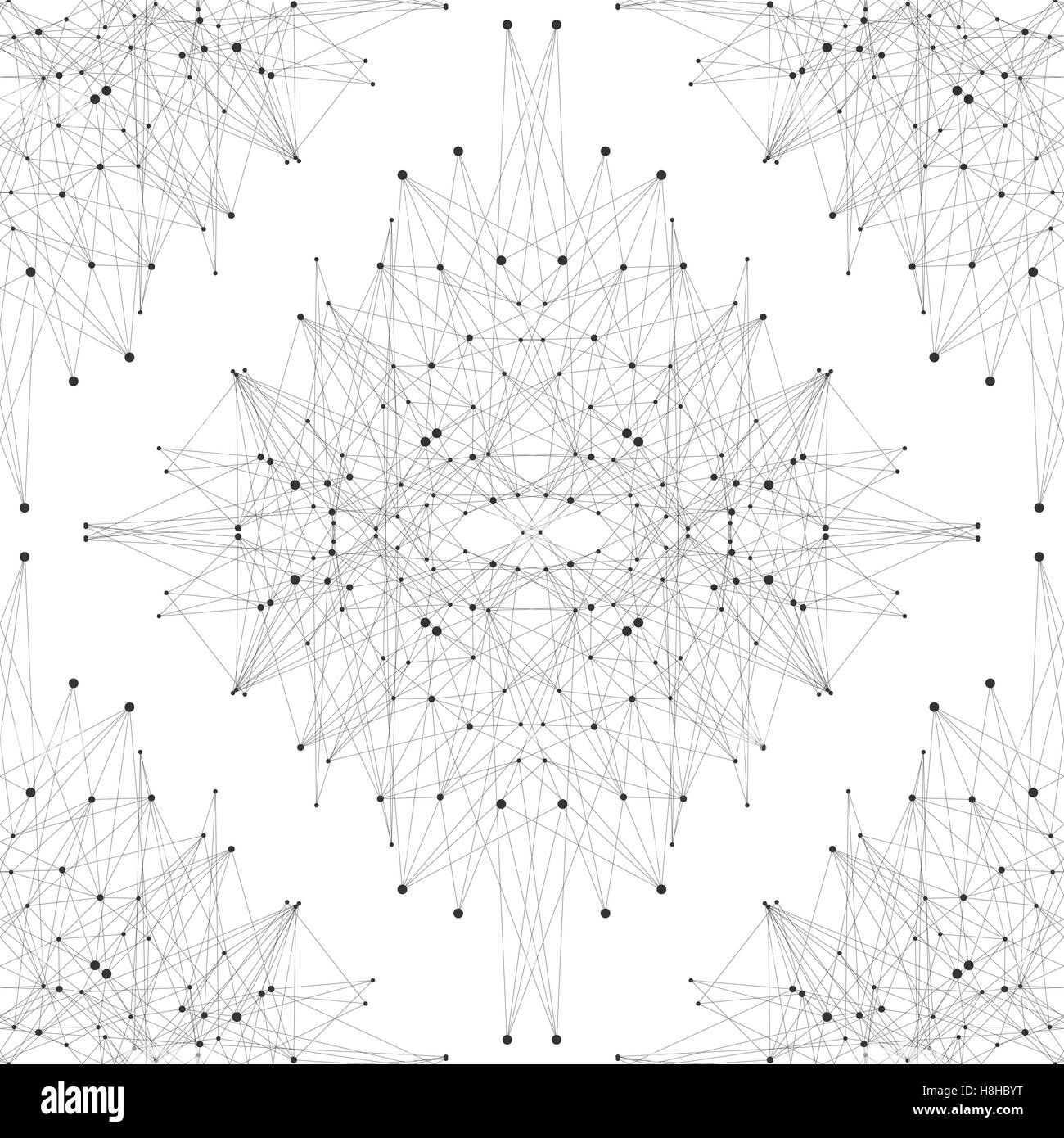 Futuristic seamless texture. Molecule and communication. Connected ...