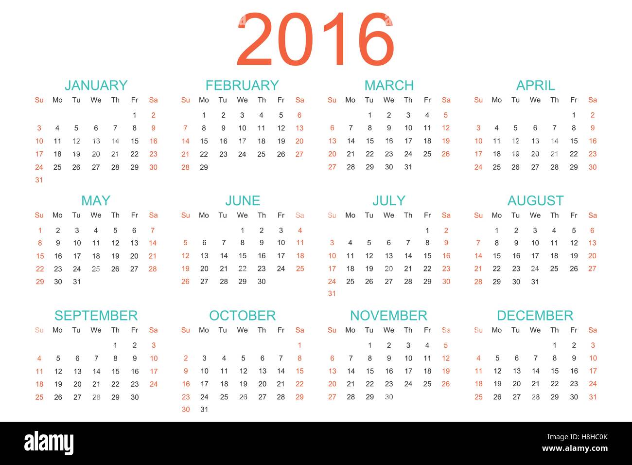 2016 years Stock Vector Images - Alamy