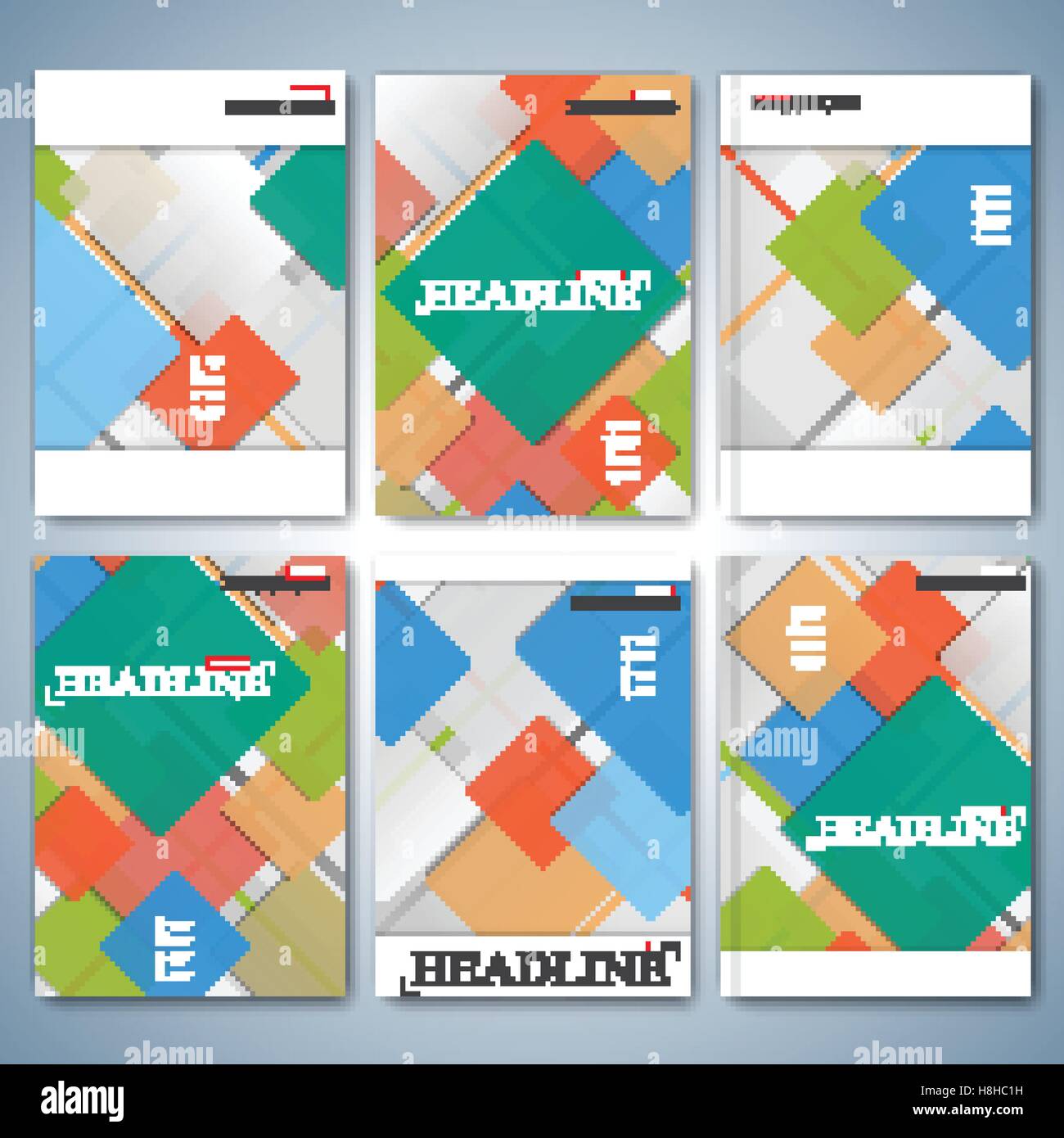 Magazine mockup flat Stock Vector Images - Alamy