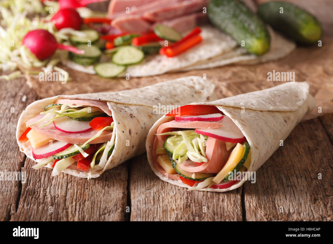 Sandwich stuffed vegetables ham hi-res stock photography and images - Alamy